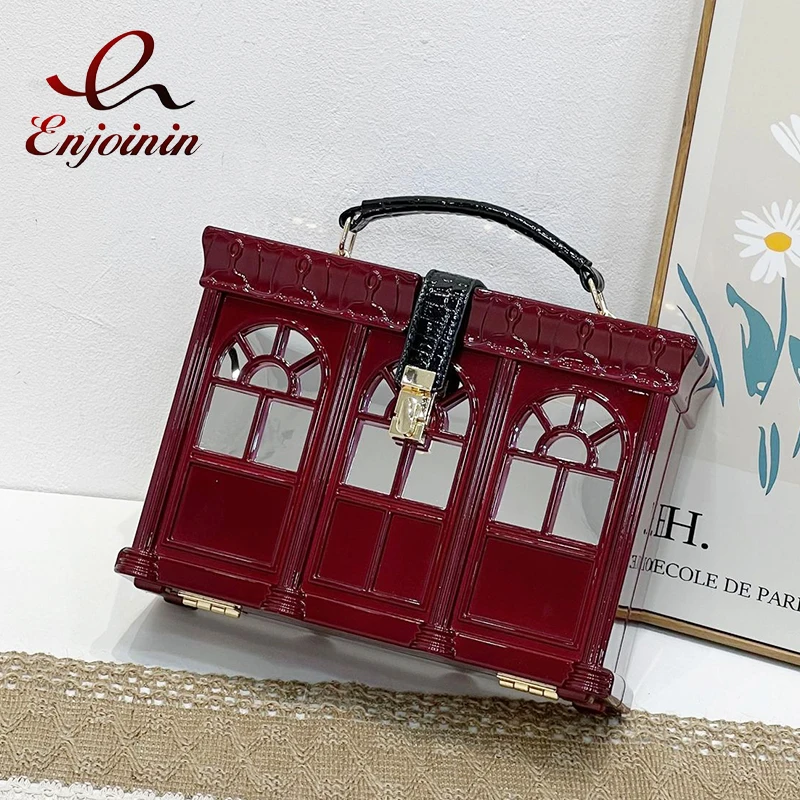3D House Shaped Acrylic Box Women Purses and Handbags Designer Shoulder ...