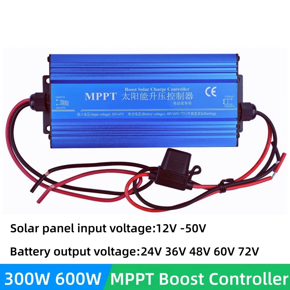 MPPT Boost Solar Charge Controller 600W Solar Panel Regulator Step-up Charger For 24V/48V/60V ...