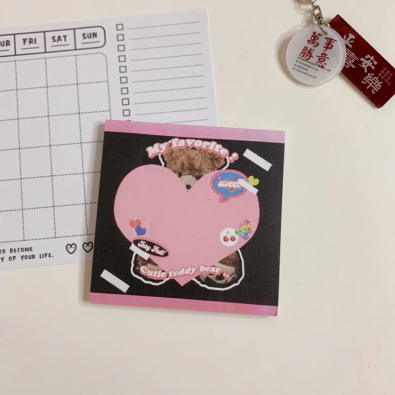 Mini bloc-notes Portable de style rétro américain,50 feuilles Ins ...