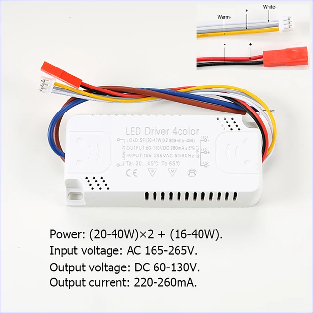 LED Driver Current 220mA 20-40W/40-60W SMD PCB light Ceiling Power ...