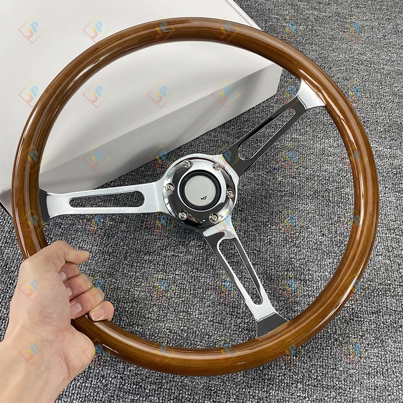 JDM-Volante-universal-cl-sico-de-grano-de-madera-de-15-pulgadas-volante ...