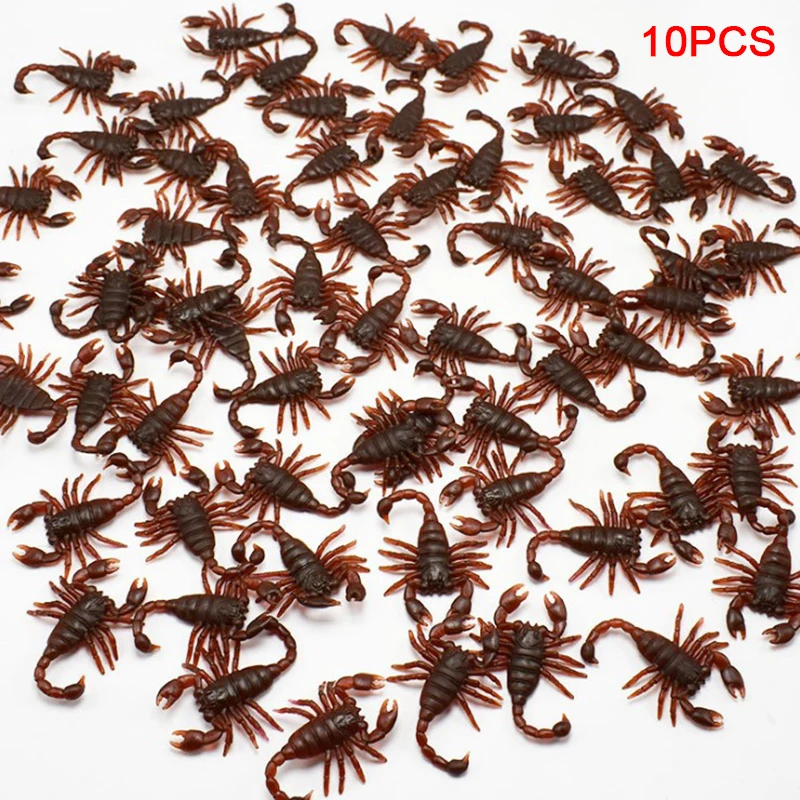 10pcs April Fools' Day Novelty Funny Toy Simulation Scorpion Terror ...