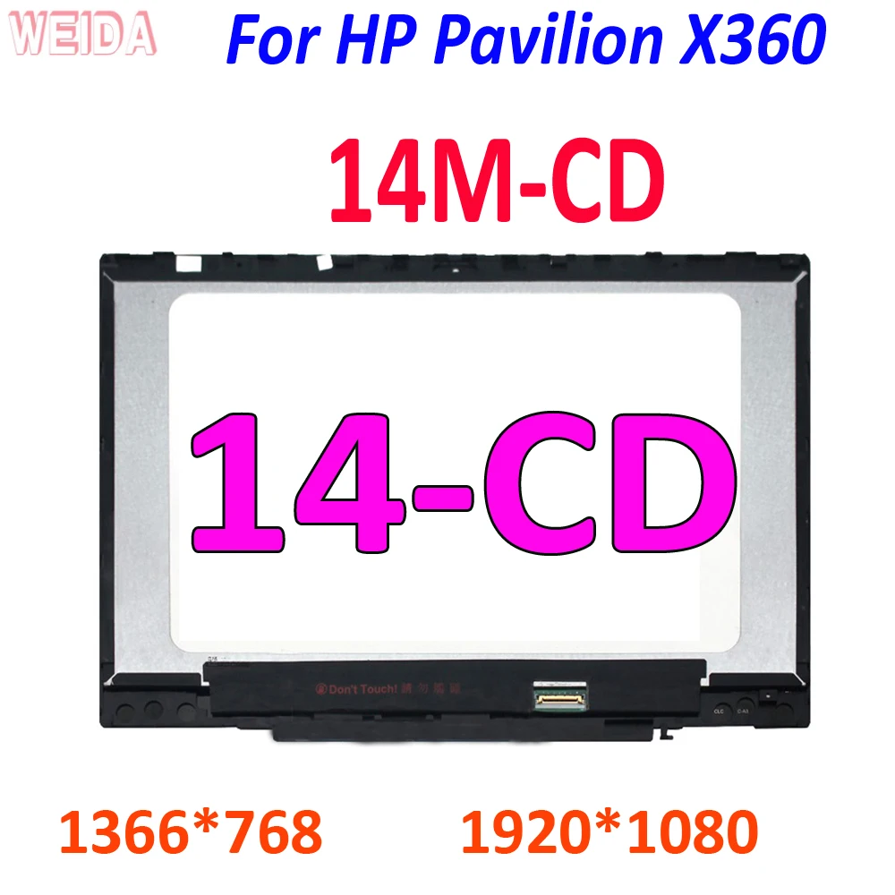 Pantalla LCD AAA + de 14 pulgadas para portátil HP Pavilion X360, 14-CD ...