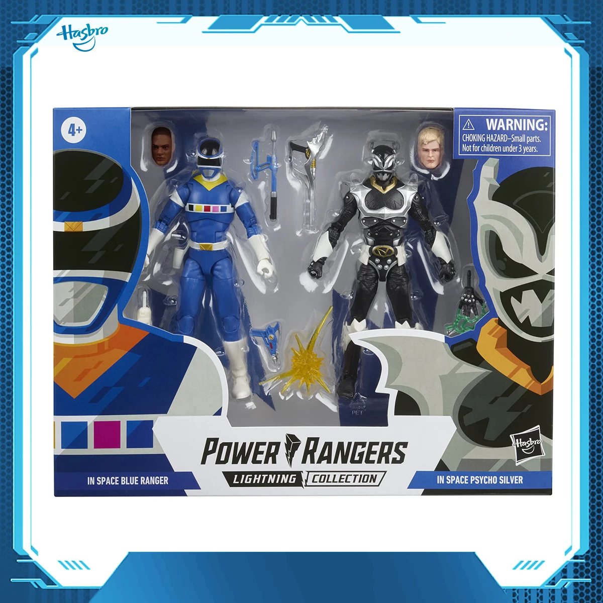 Power Rangers Lightning Collection in Space Blue Ranger Vs. Silver ...
