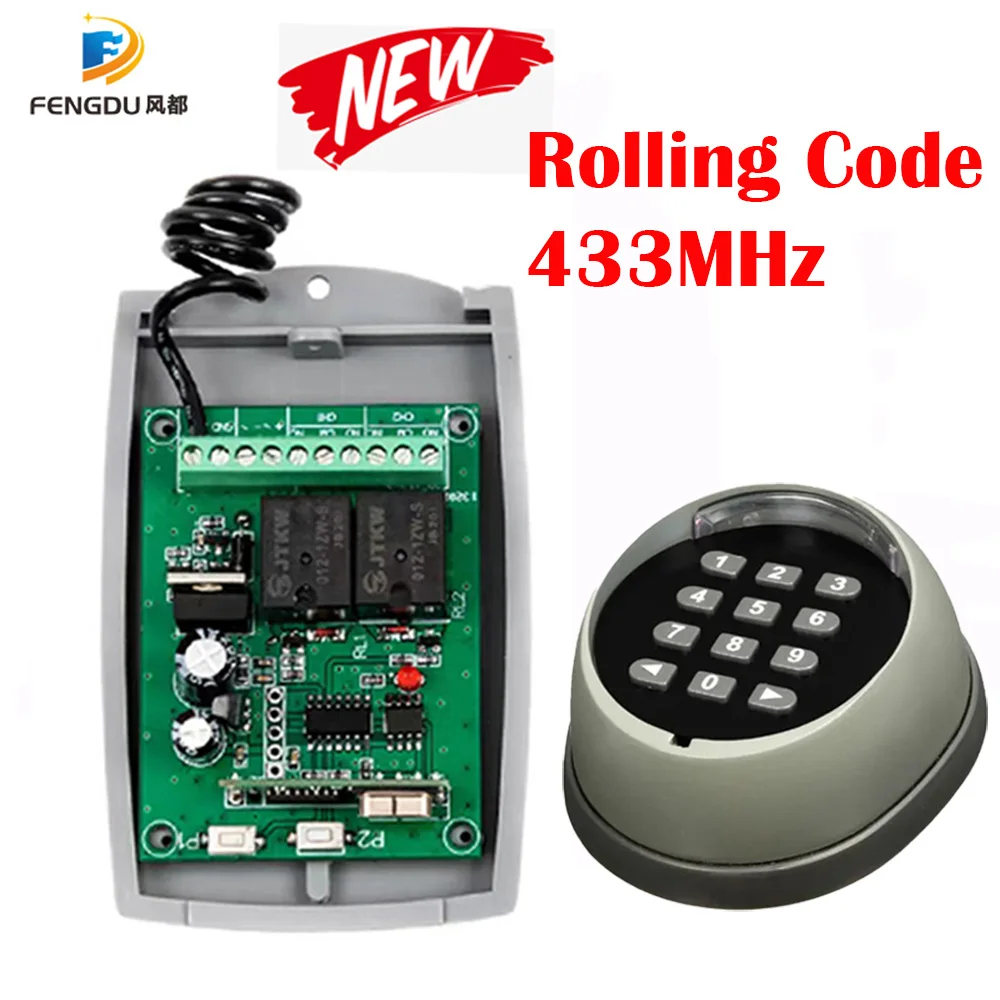metal-Wireless-keypad-gate-opener-keypad-rolling-code-433mhz-keypad ...
