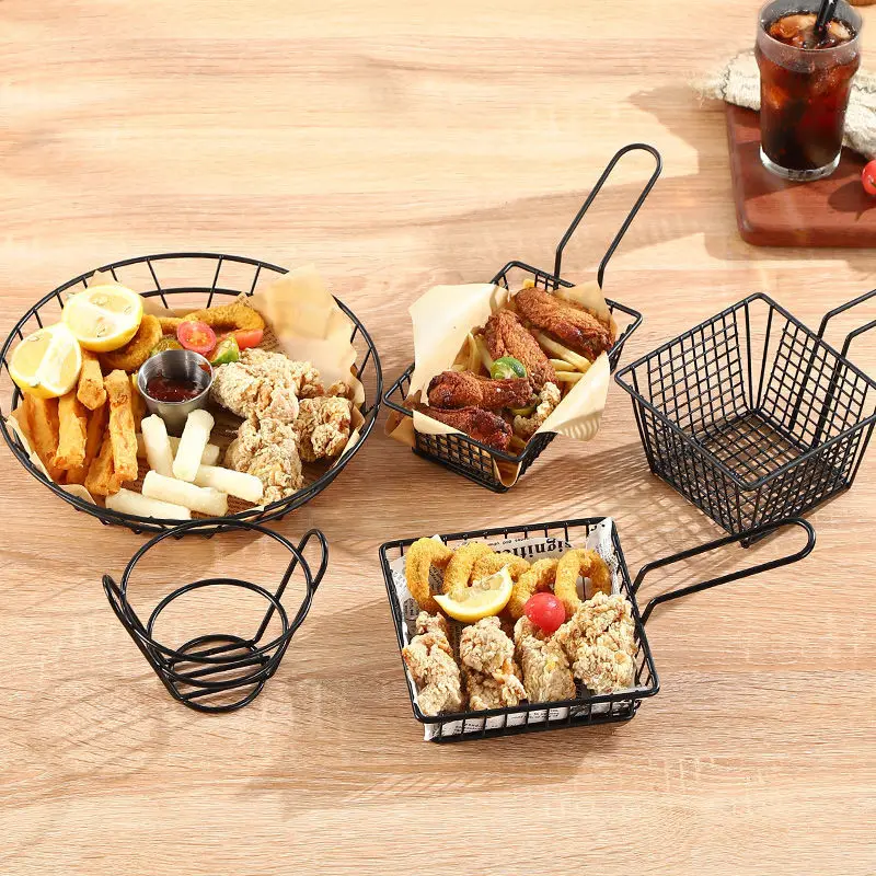 Creative-American-Snack-Basket-Western-Restaurant-French-Fries-Bread ...