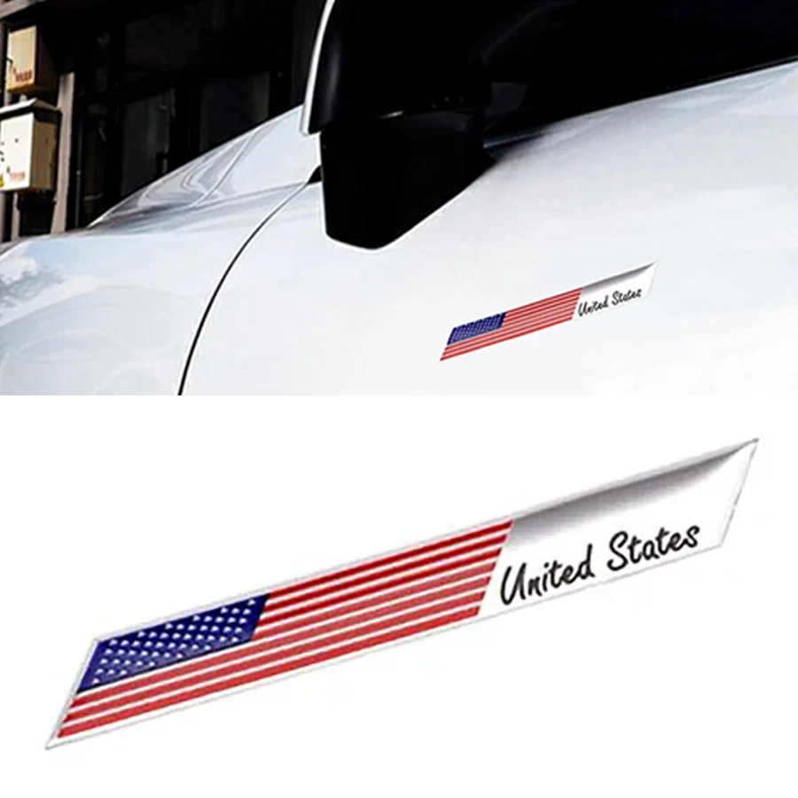 USA-American-Flag-Badge-Emblem-Car-Sticker-3D-Metal-Chrome-Decoration ...