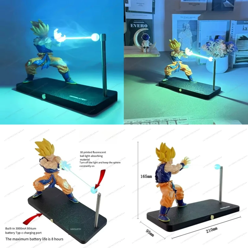 In Stock Anime Dragon Ball Night Light Son Goku Touch Kamehameha ...