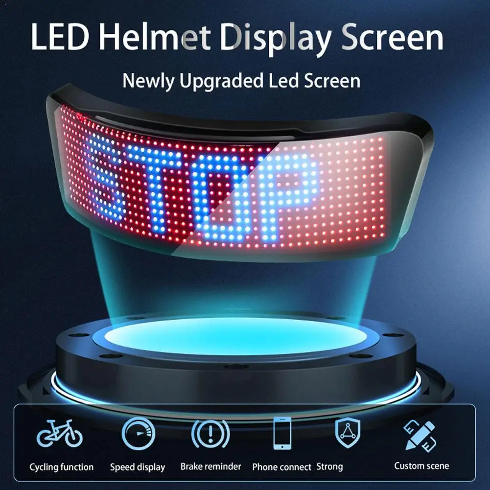 Luminous-Helmet-Screen-Bicycle-And-Motorcycle-Custom-Editing-Bluetooth ...