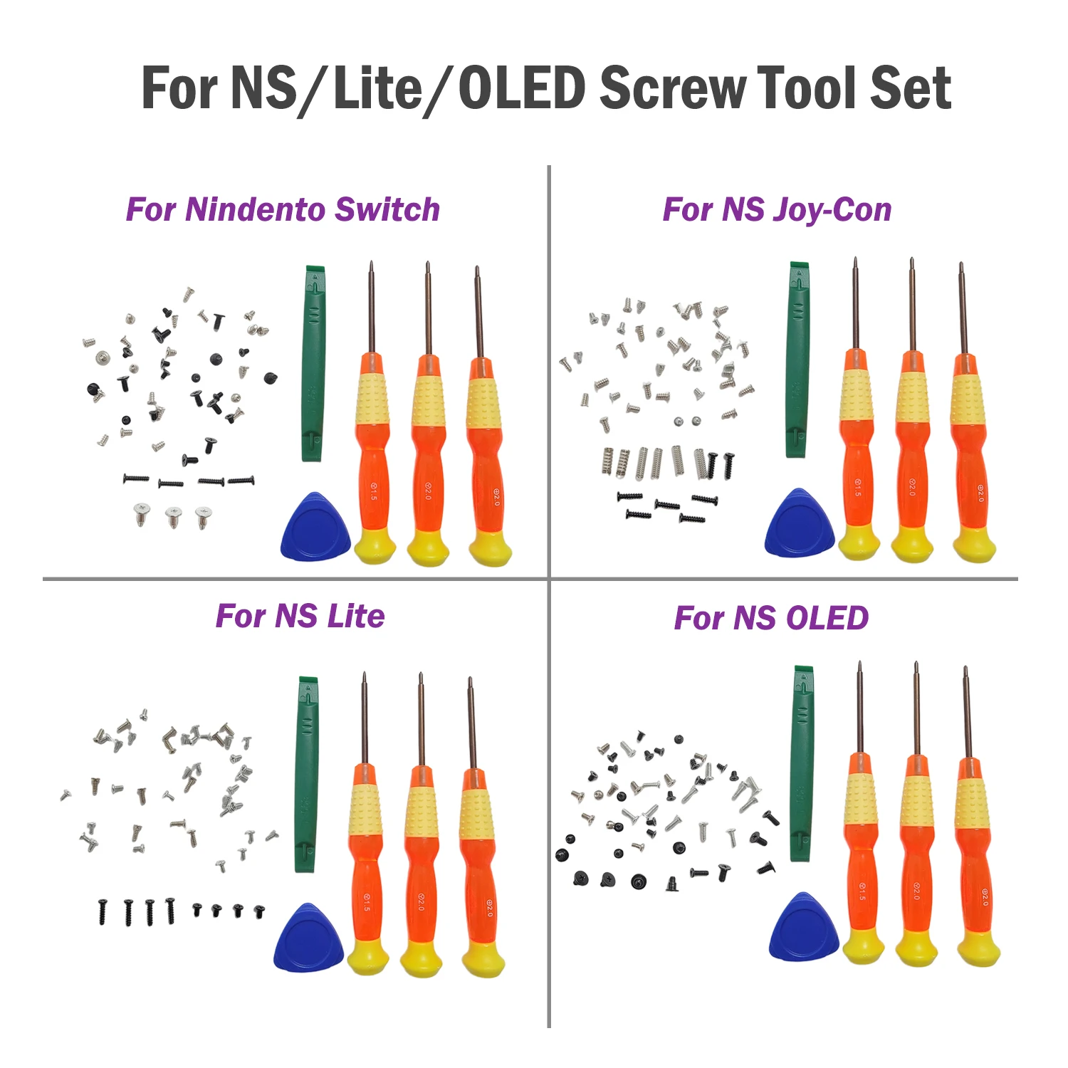 Full Screw Set for Nintend Switch NS OLED Joy-Con for NS Lite ...