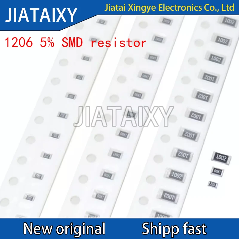 100Pcs 1206 5% SMD resistor 0R - 10M 1/2W 0 1 10 100 150 220 330 470 ...