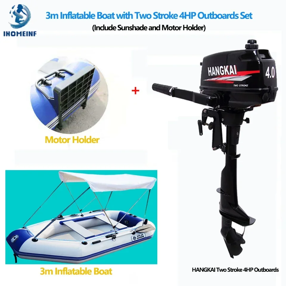 3m Professional Fishing Boat with 4HP Petrol Outboards for 4~5person ...