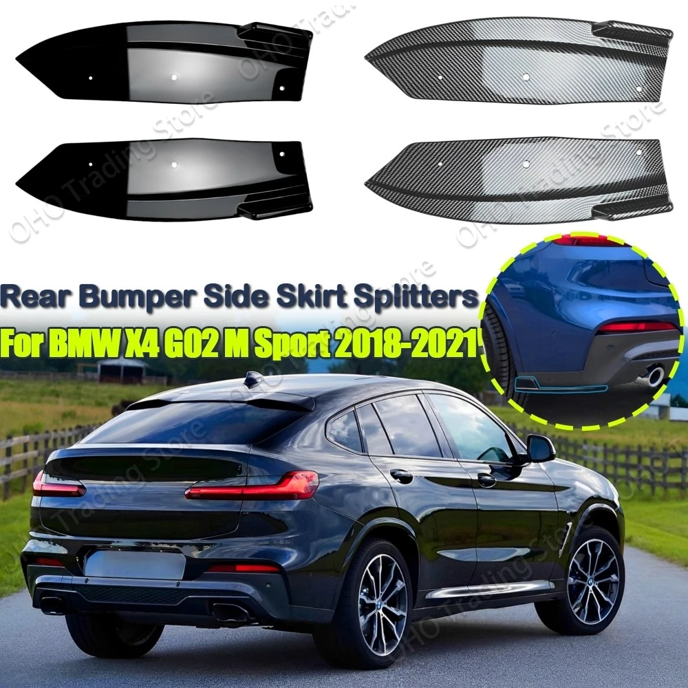 Rear-Bumper-Spoiler-Diffuser-Side-Splitters-Strip-Lip-For-BMW-X4-G02-M ...