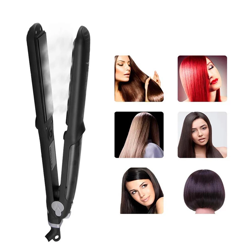 Professional-Ceramic-Steam-Hair-Straightener-Vapor-Flat-Iron-450-Fast ...