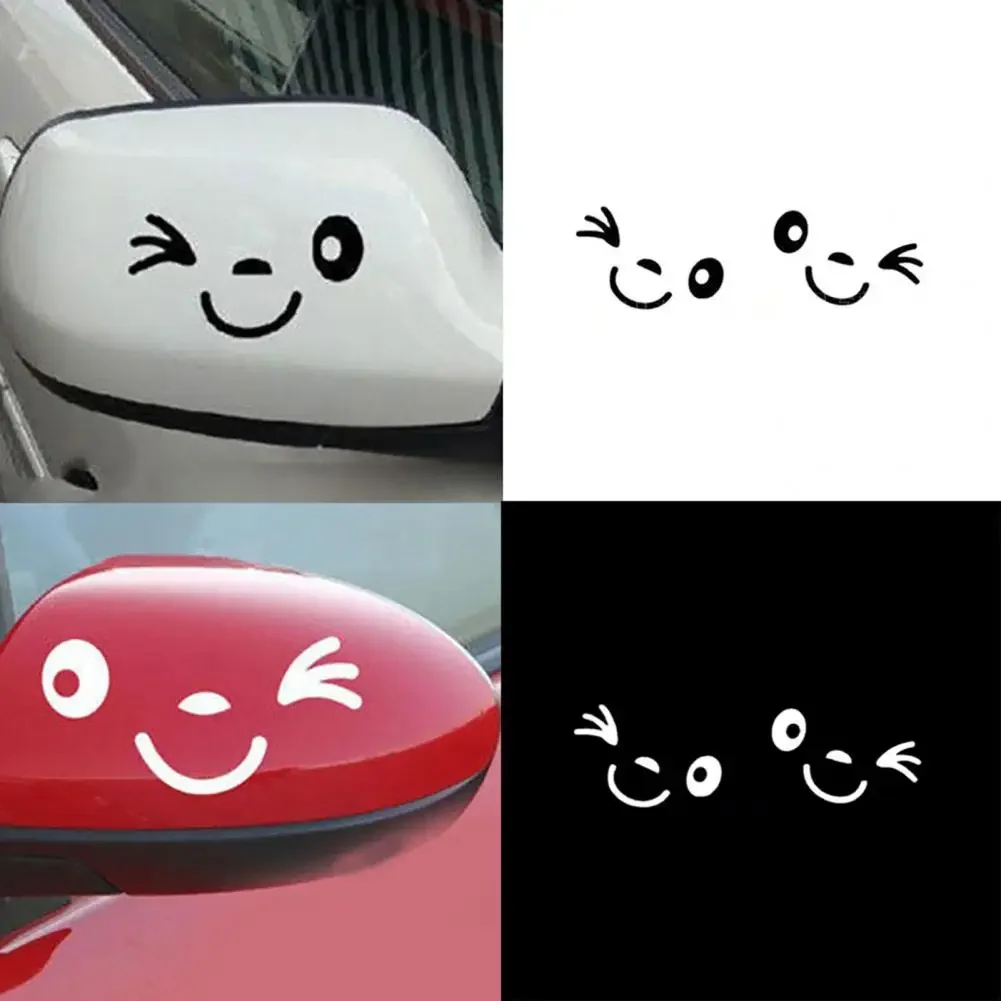 New-2Pcs-Car-Sticker-Exterior-Smiling-Eye-Face-Sticker-Lovely-Beautiful ...