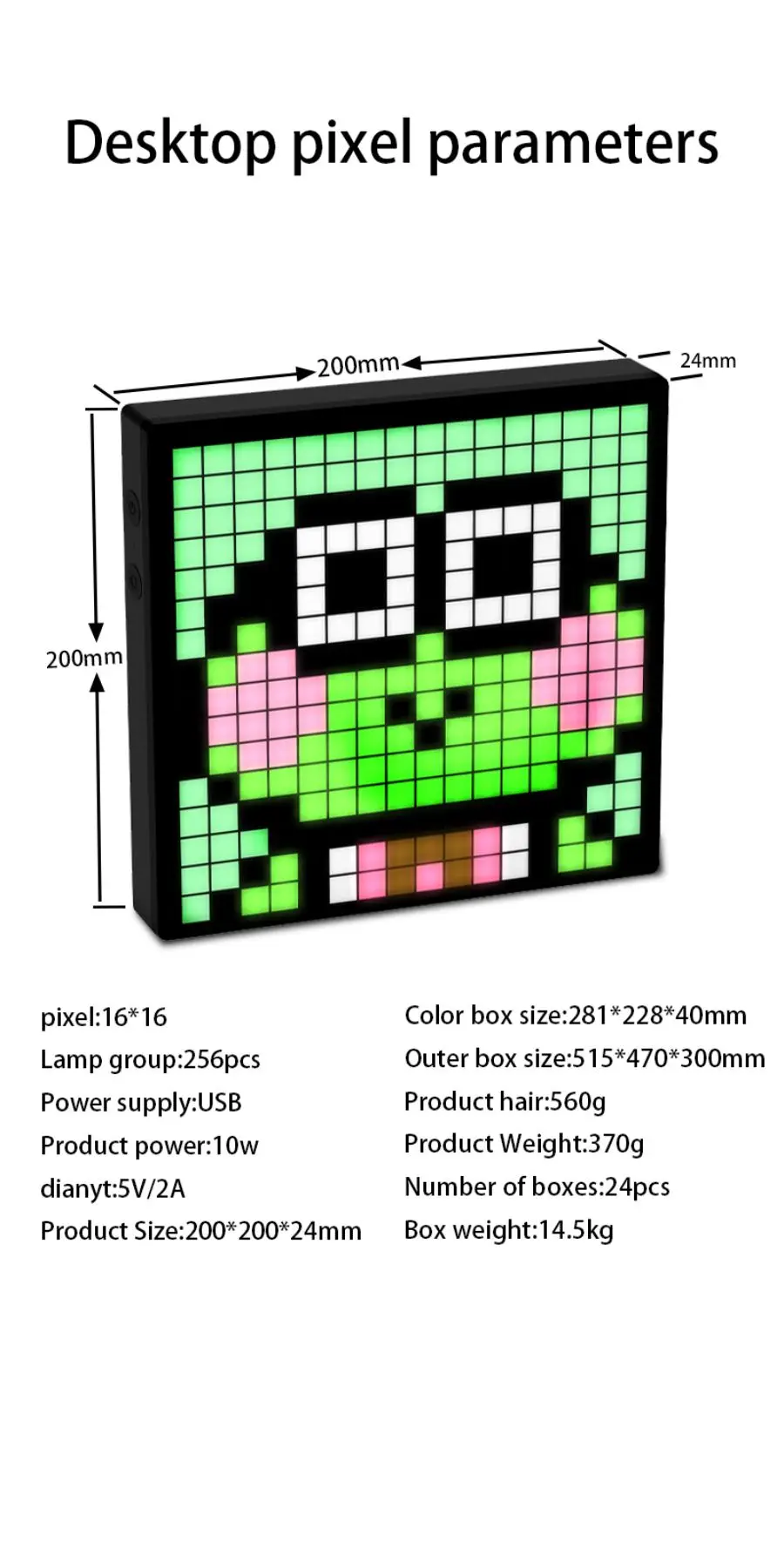 Newstyle Smart LED Pixel Display 16x16 / 32x32 Black | AliExpress