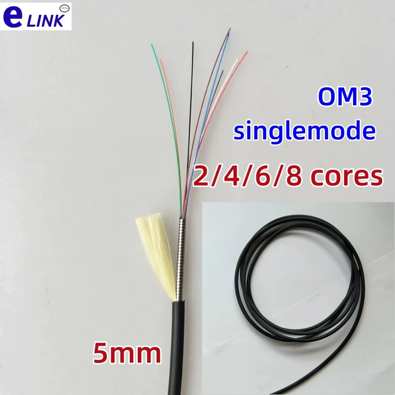 fiber-optic-cable-4-6-8-cores-armored-TPU-LSZH-50m-singlemode-OM3-5mm ...