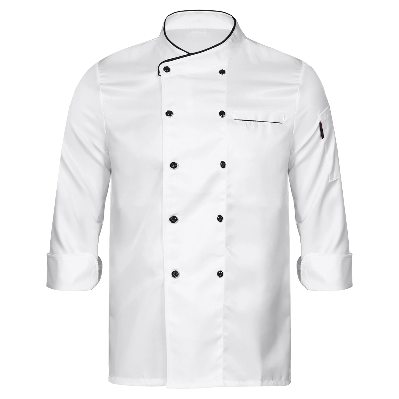 Unisex-Chef-Restaurant-Jacket-Short-Long-Sleeve-Double-Breasted-Chef ...