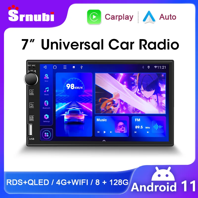 2Din Android 11 Universal 7" Car Radio for Volkswagen Nissan Hyundai Kia Honda Toyota Multimedia ...