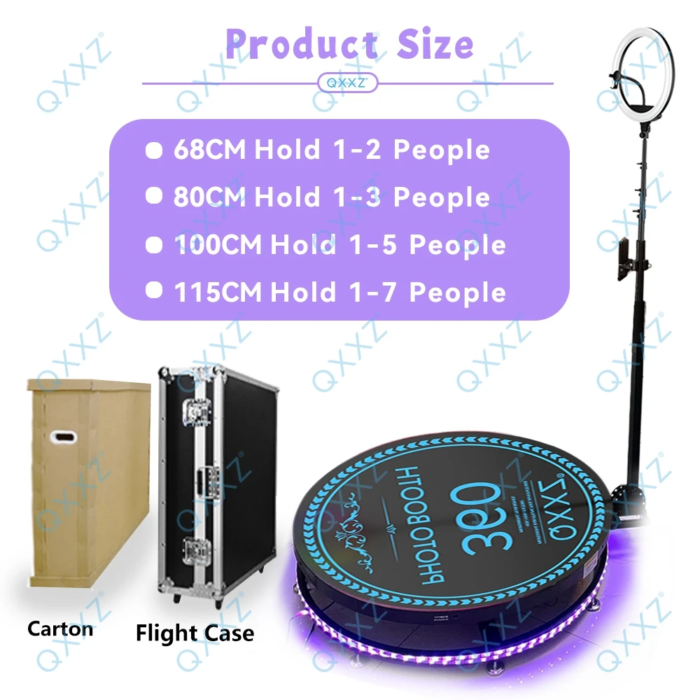 360 Photo Booth Portable Selfie Platform Slow Motion Video Spinning ...