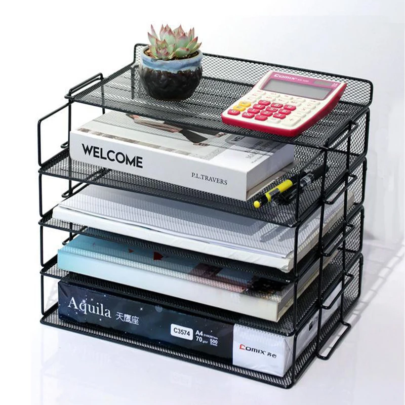 Metal-Multifunction-A4-Document-Trays-File-Paper-Letter-Holder ...