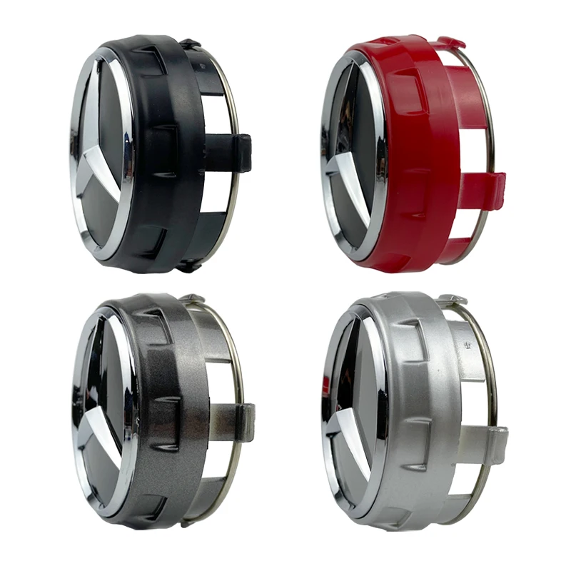 4pcs-75mm-Preto-Vermelho-Raised-Car-Styling-Roda-Center-Cap-Hub-Covers ...