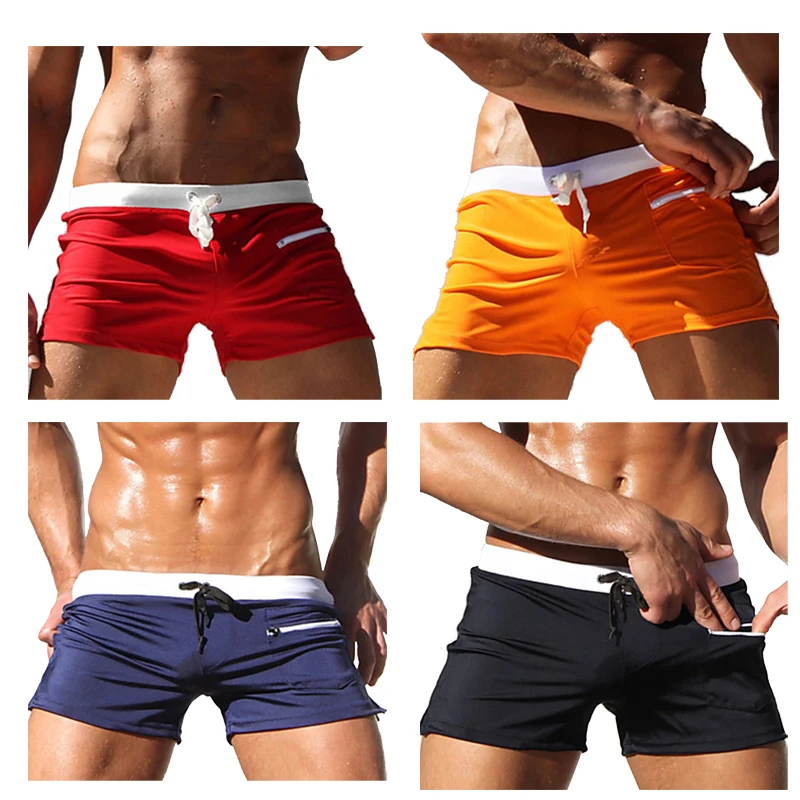 New Plus Size Mens Swim Pants Breathable Swim Trunks Pants Swimwear