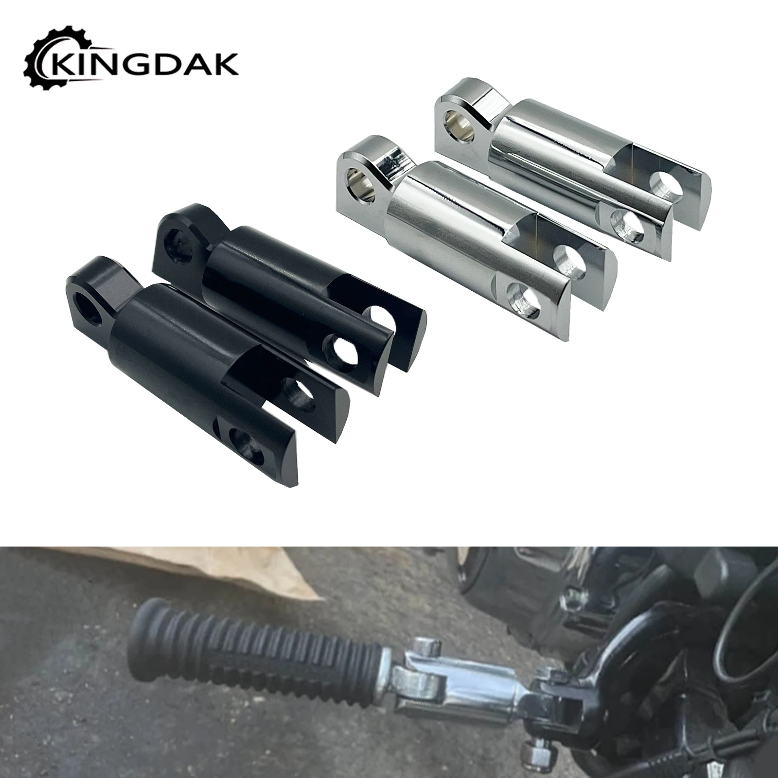 Motorcycle Foot Pegs Support Mount Footpeg Stirrup Extenders For Harley ...