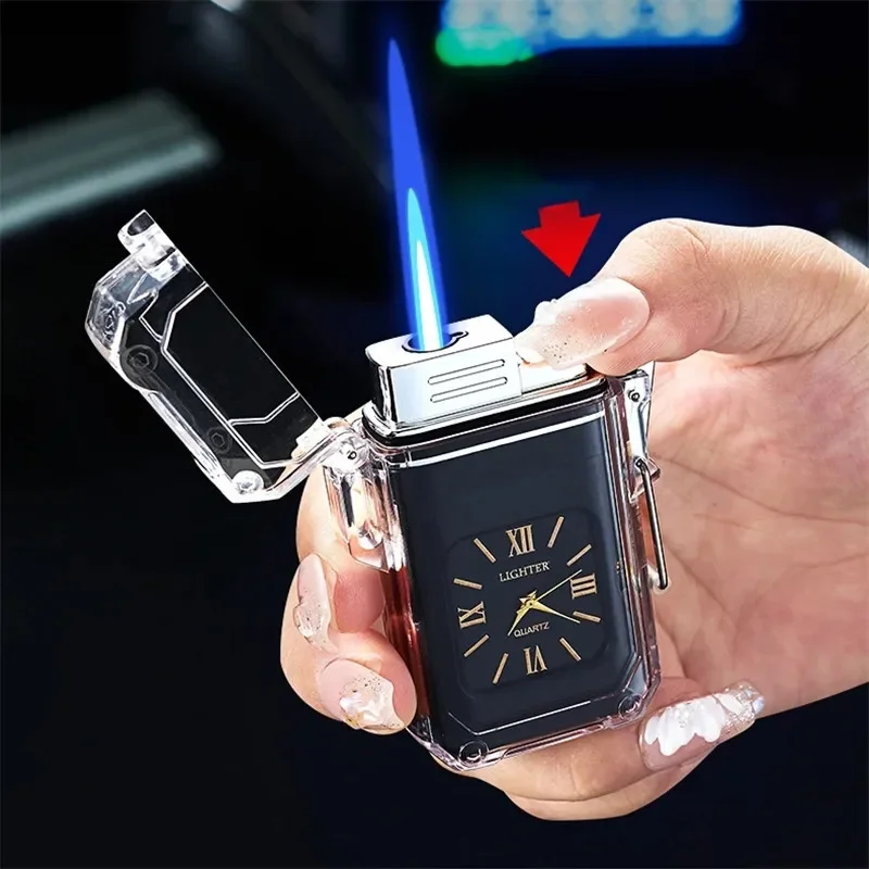 2024 New Windproof Lighter Waterproof Lighter Vintage Watch Bezel Jet ...