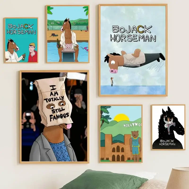 B-BoJack-Cartoon-Horseman-POSTER-Prints-Wall-Pictures-Living-Room-Home ...