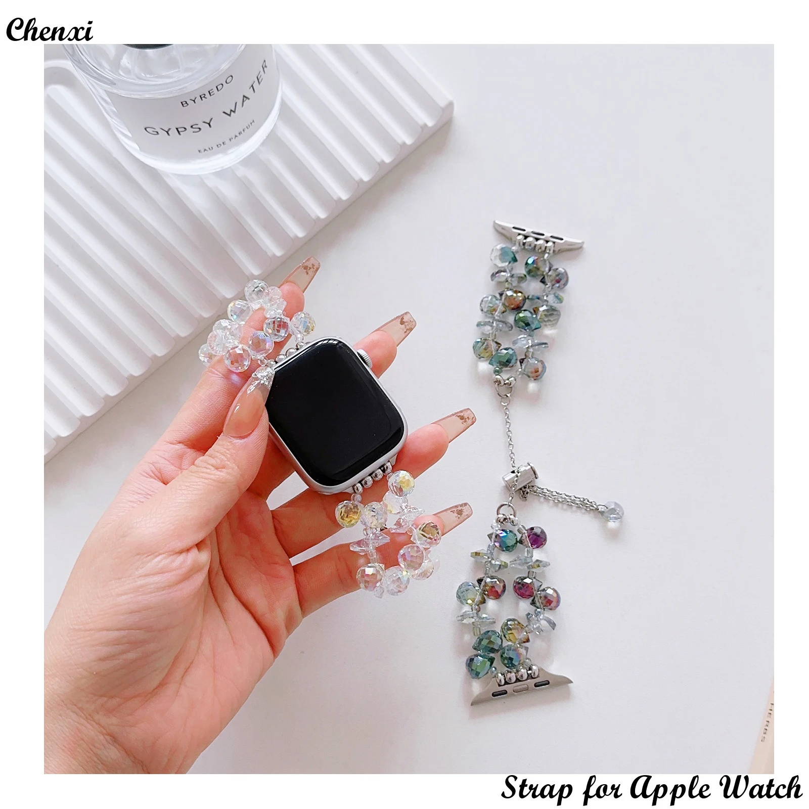 Fashion jewelry strap for Apple watch band crystal butterfly ...