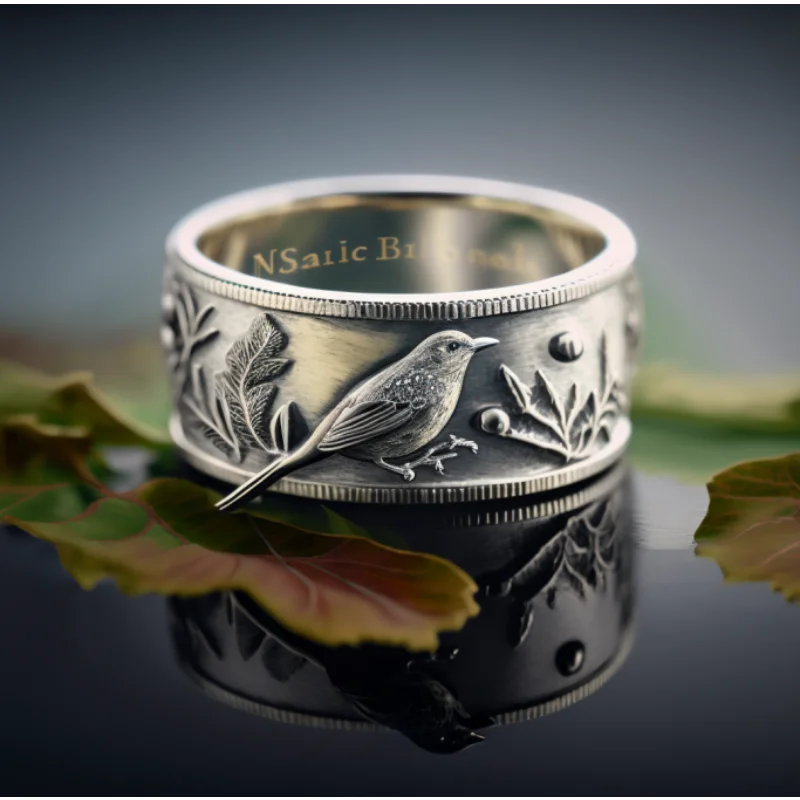 Handmade 925 Sterling Silver Rings para homens e mulheres, estilo retro ...