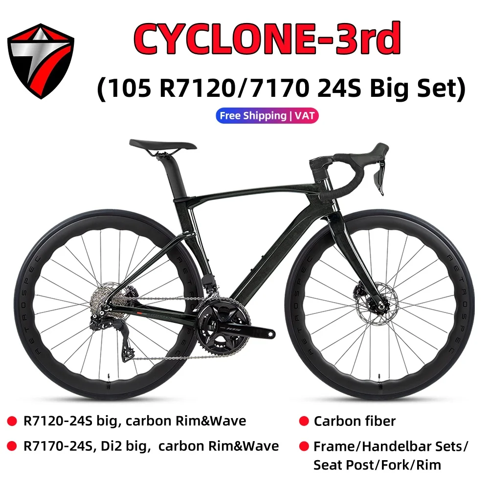 2026 New TWITTER CYCLONE 3rd Carbon Fiber Road Bike 105 Groupsets 24 ...