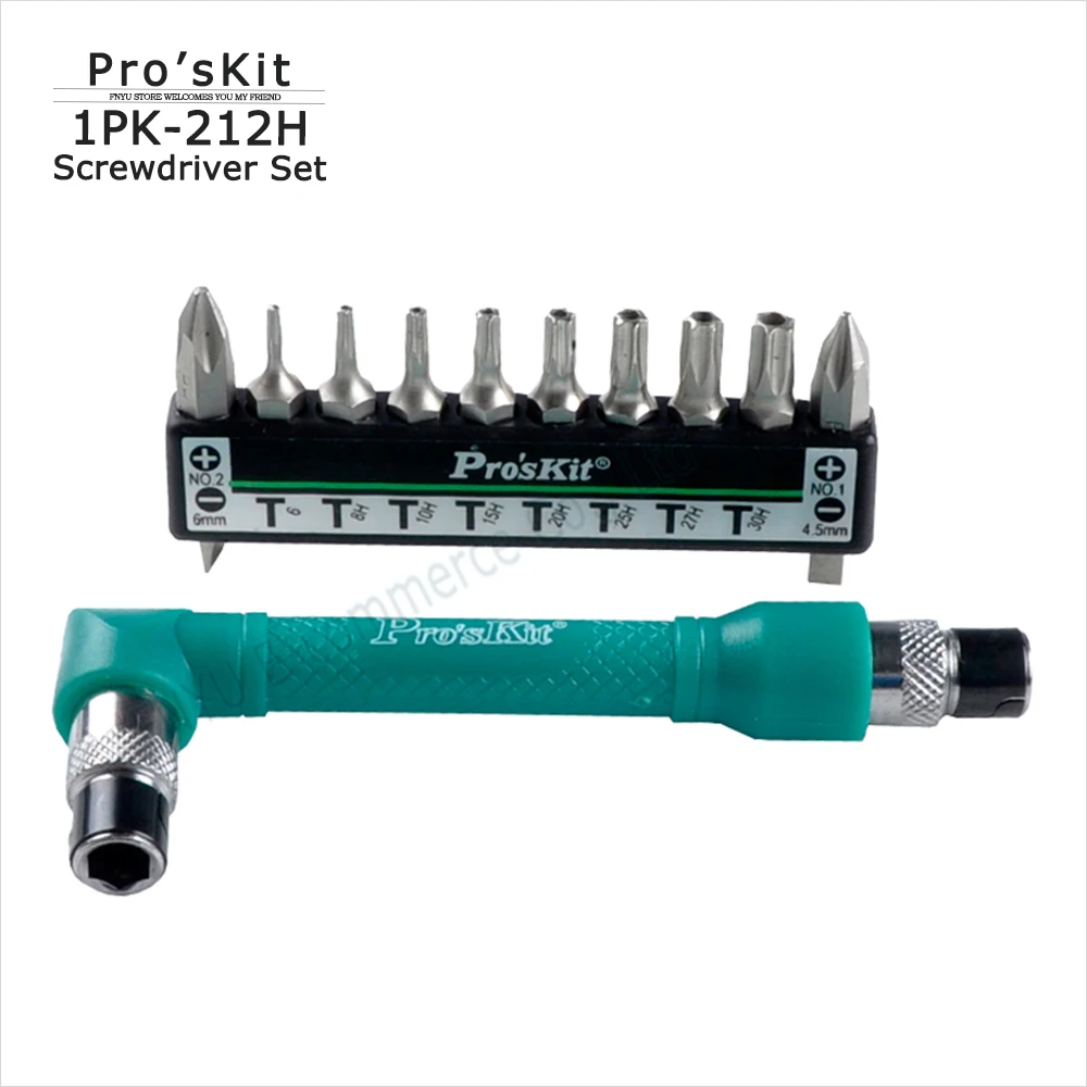 Double L-type Screwdriver Set Replaceable 10-in-1 Pro'skit 1pk-212h ...