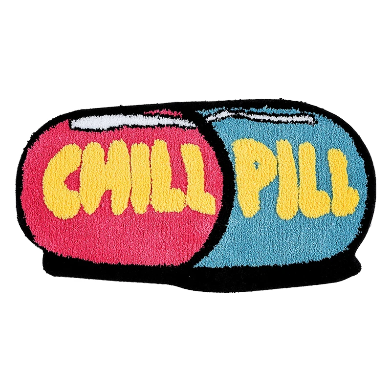 3D-Cute-Chill-Pill-Rug-for-Bedroom-Bathroom-Cool-Pill-Shaped-Area-Rug ...