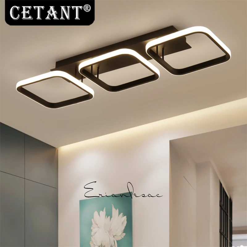 LED-Modern-Ceiling-Light-Black-Round-Square-Corridor-Lamp-Bedroom ...