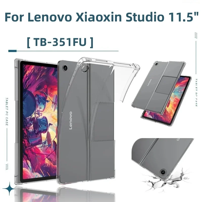 For Lenovo Tab Plus TB351FU Case Clear Back Cover Soft TPU Shockproof ...