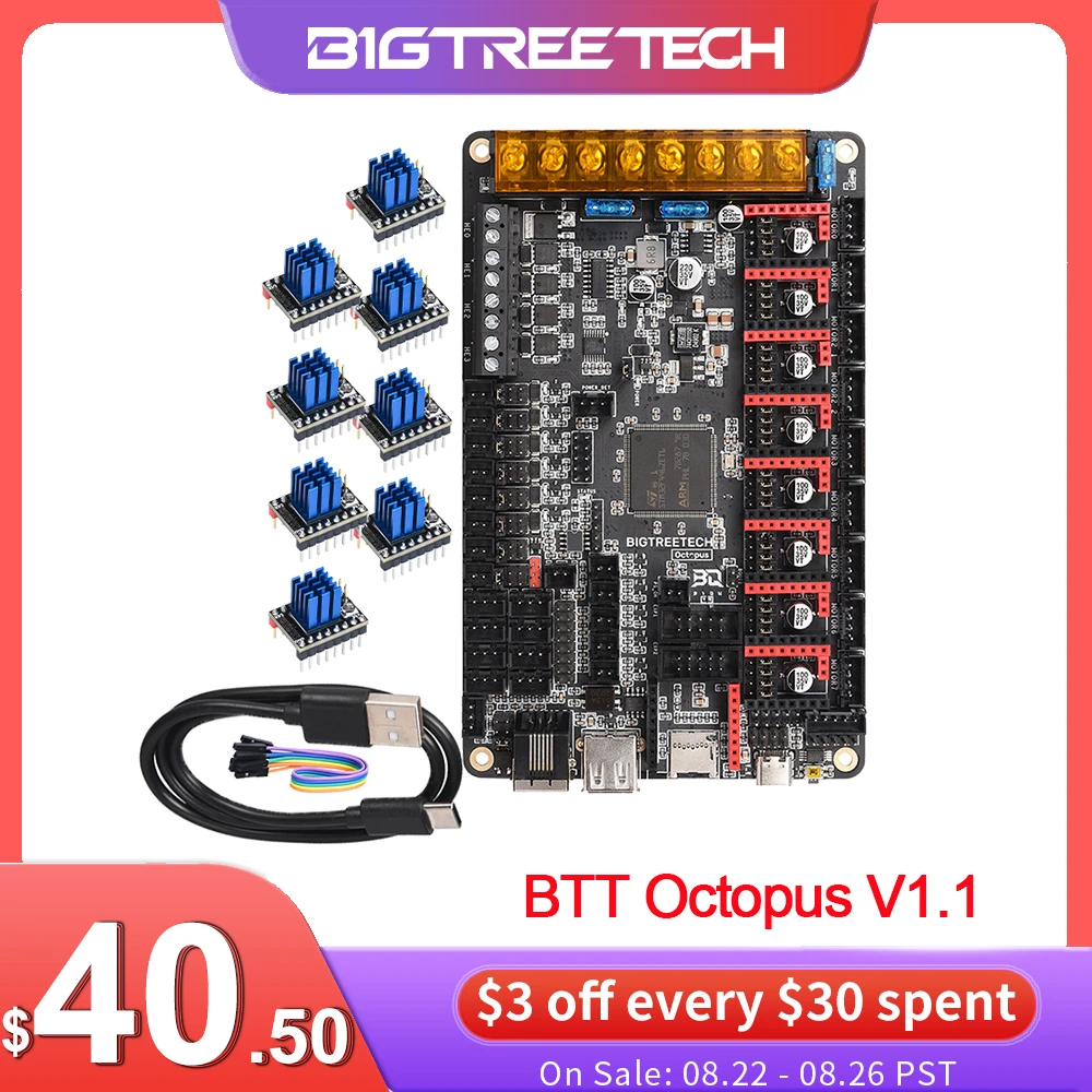 Bigtreetech Btt Octopus V1.1 32bit Control Board 8 Axis Driver Tmc2209 ...