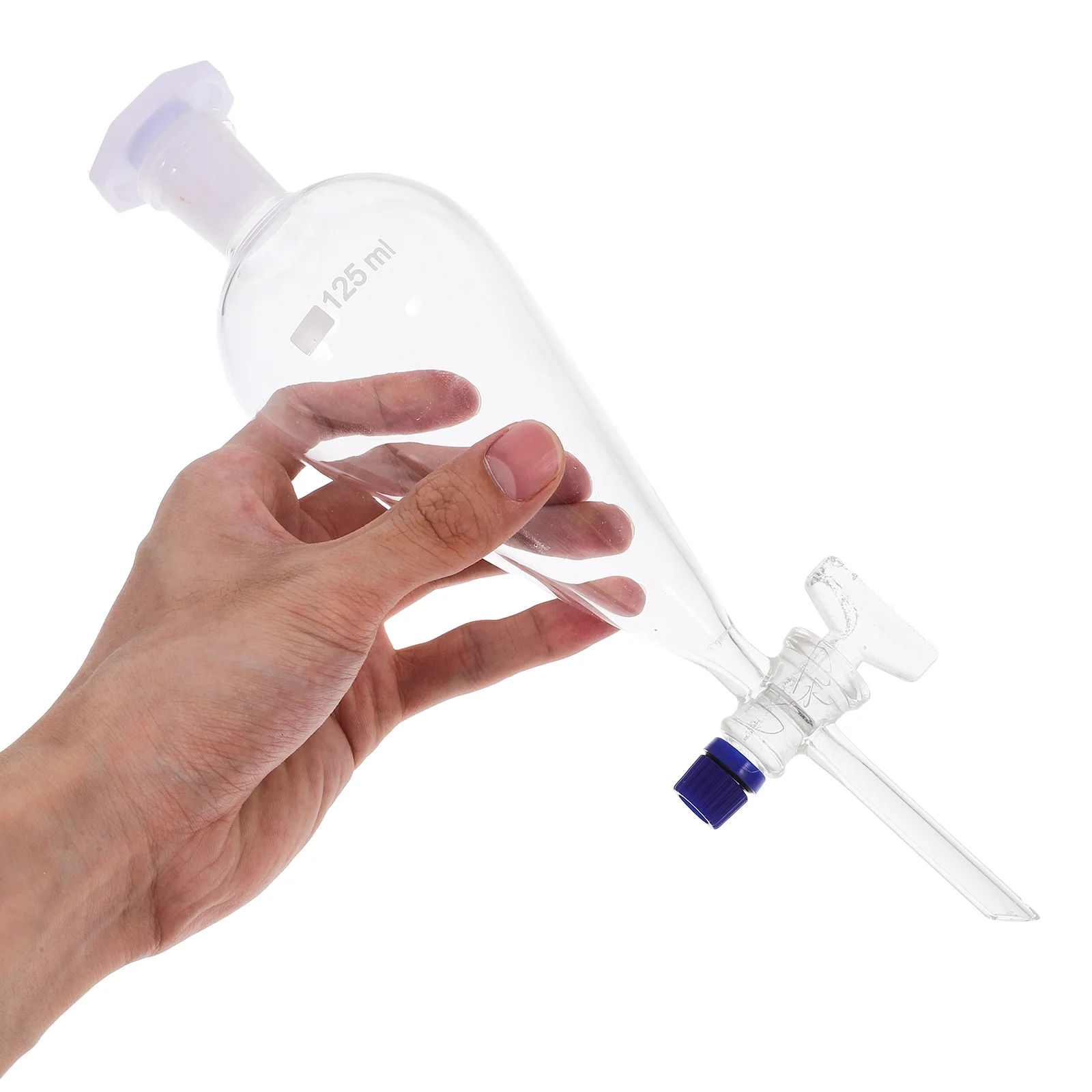PTFE Stopcock Funnel 125ml Borosilicate Glass Separatory Funnel With ...