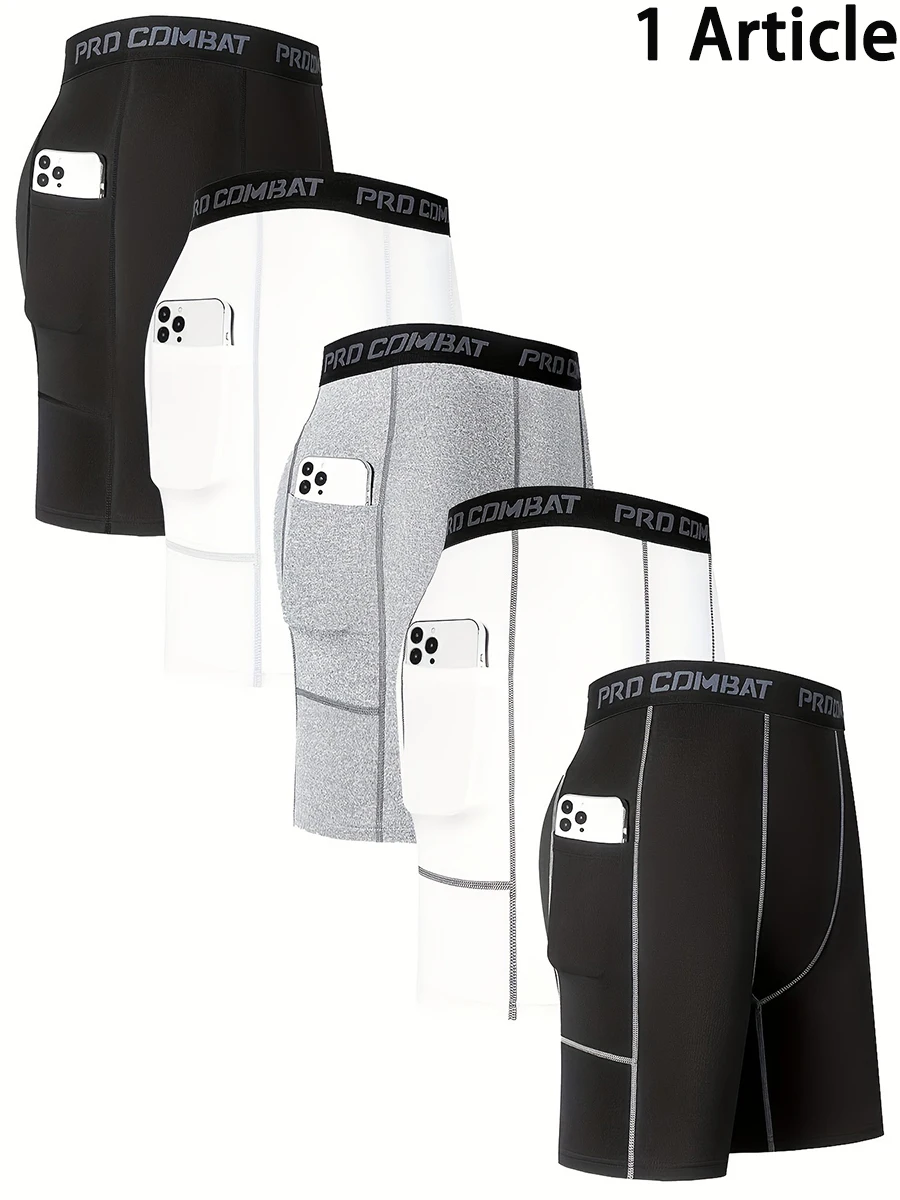 1-Article-High-Performance-Men-s-Compression-Shorts-with-Pocket-Quick ...
