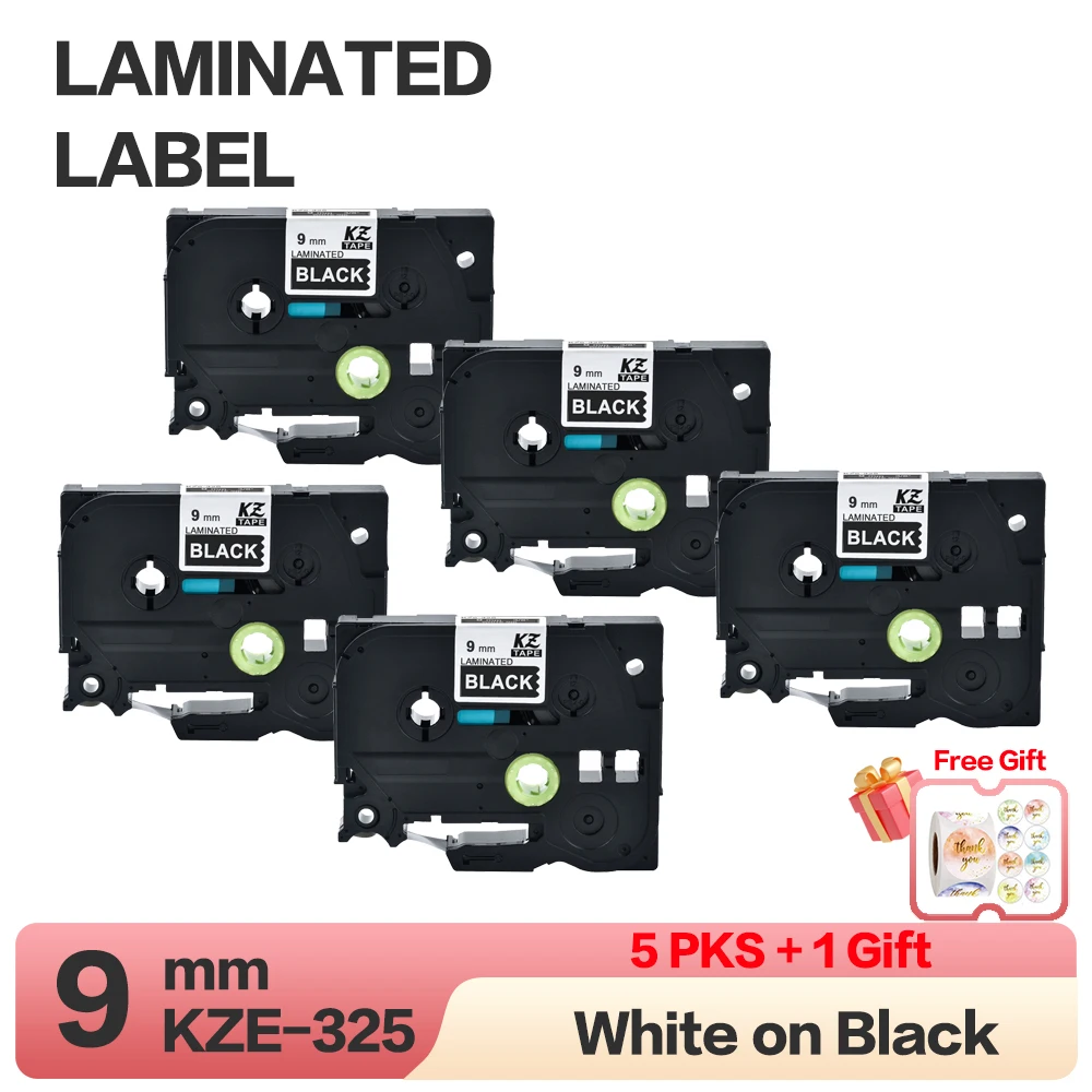 5PKS/10PKS Kze-325 + 1 Free Thank You Sticker,Compatible Tape tze325 ...