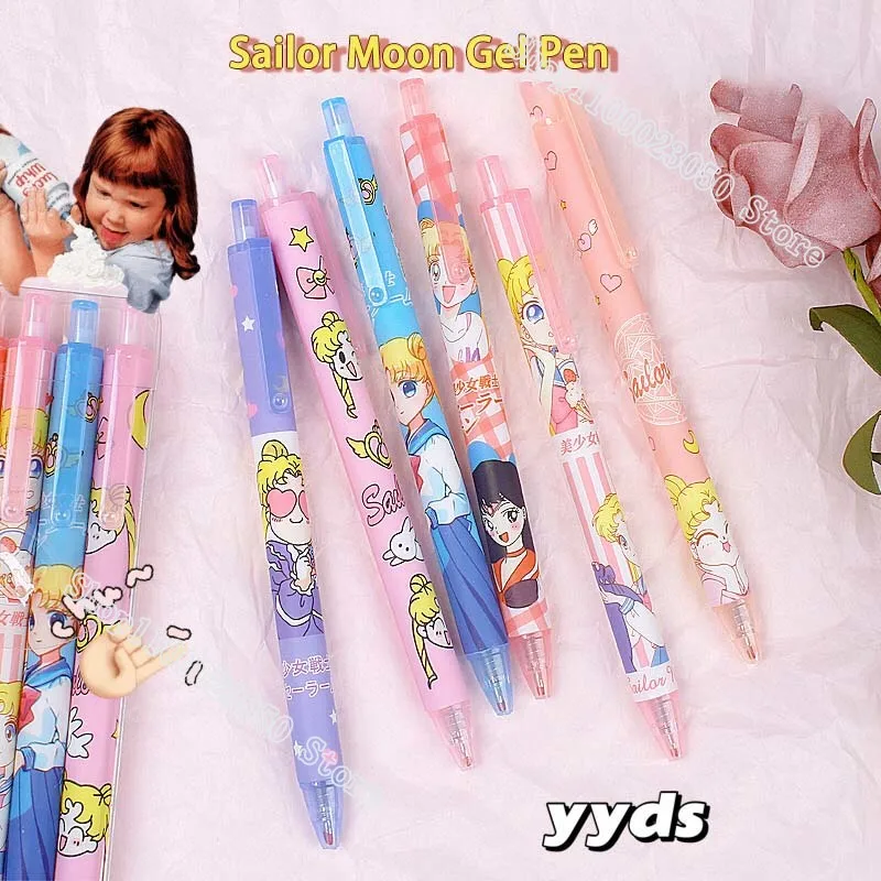 SAILOR-MOON-Gel-Pen-Tsukino-Usagi-Press-Pencil-Black-Pen-Refill-Student ...