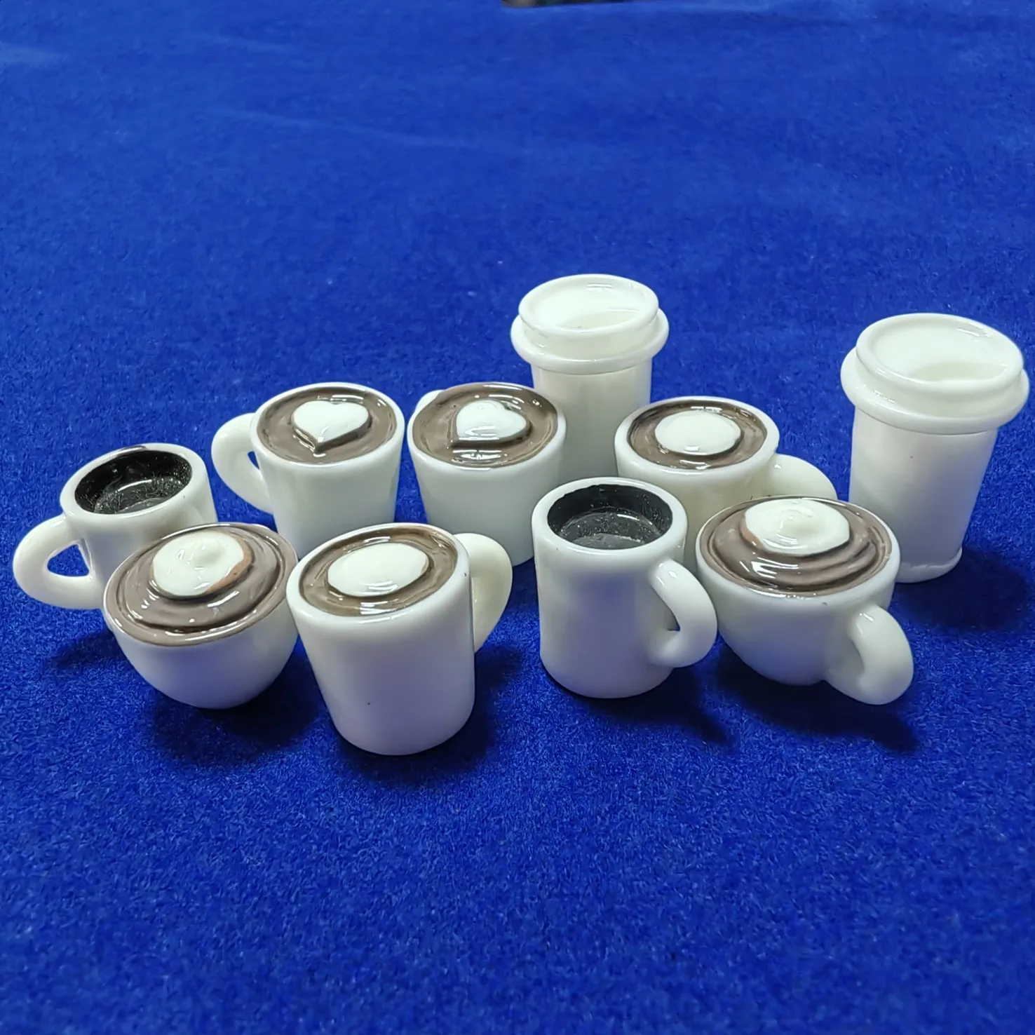10pcs White Resin Coffee Cup For Home Miniature Food Play Decor ...
