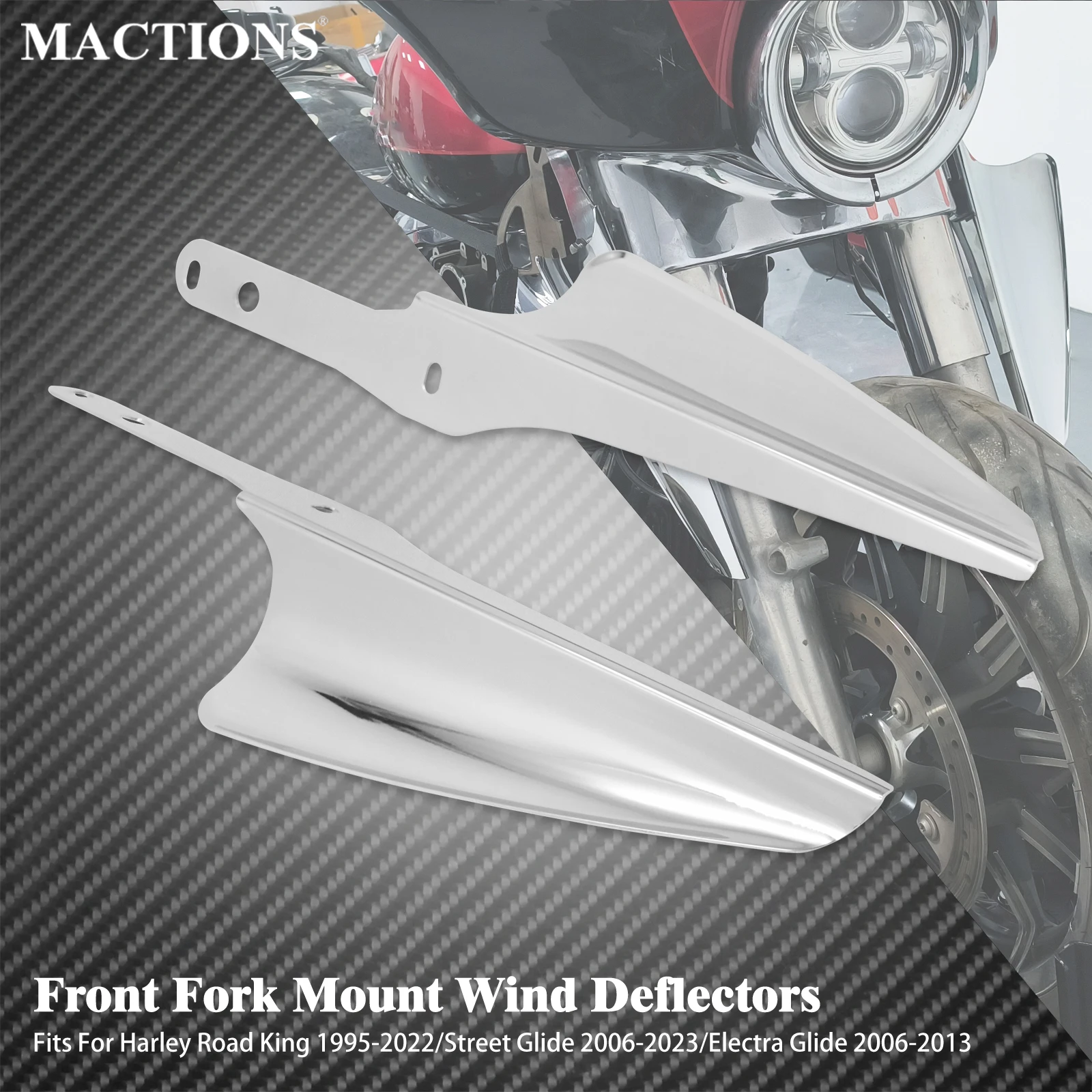 Motorcycle Front Fork Mount Fairing Baffle Windshield Wind Deflectors ...