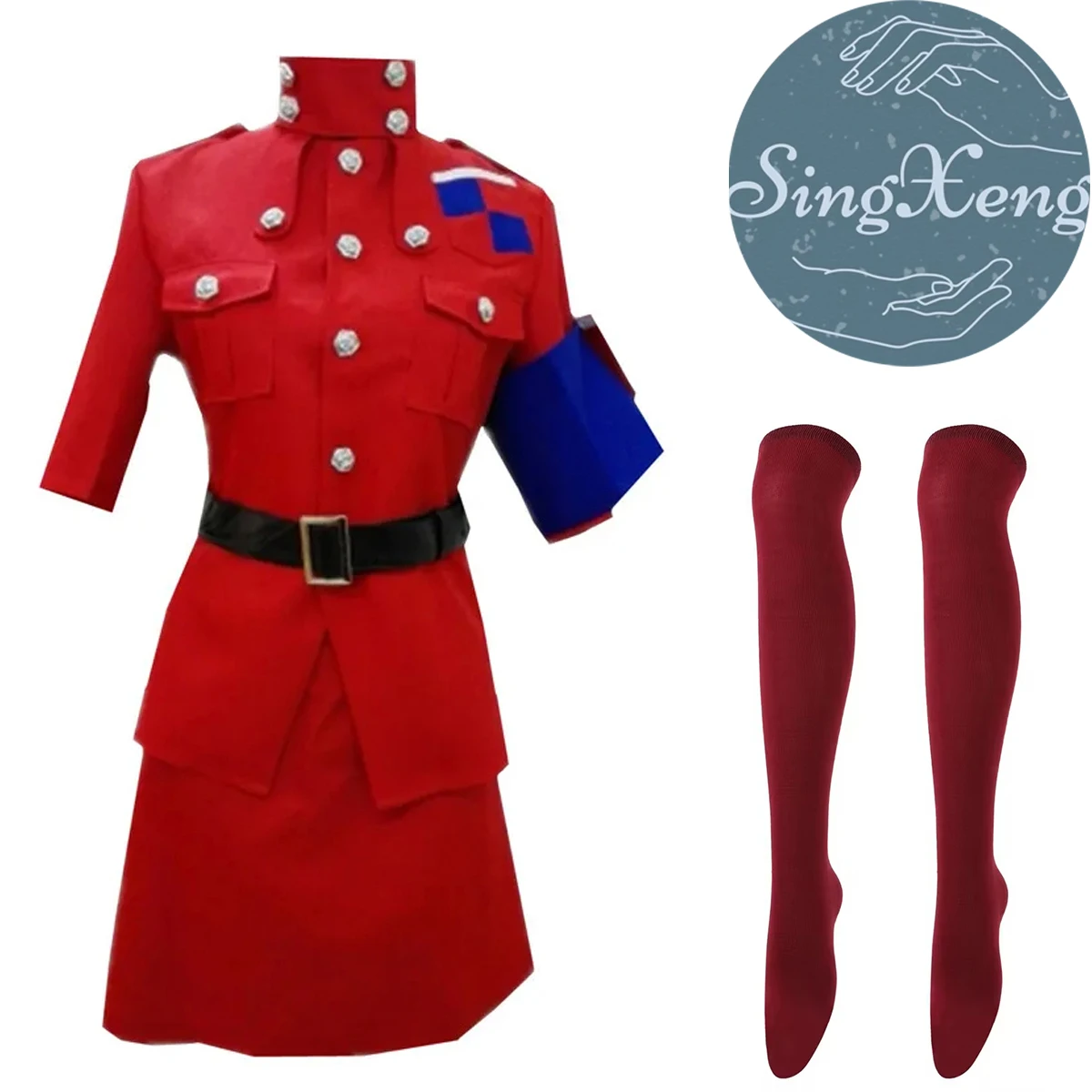 SingXeng-Anime-Hellsing-Cosplay-Seras-Victoria-Red-Costume-Women-Dress ...