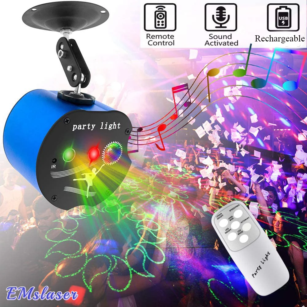 New-LED-Mini-DJ-Disco-Laser-Light-Projector-USB-Rechargeable-UV-Sound ...