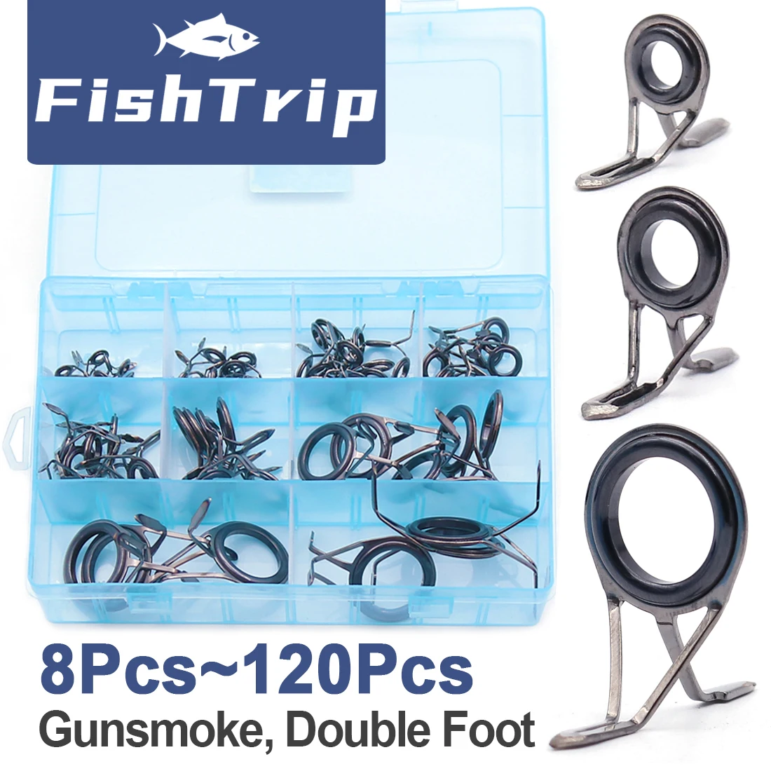 FishTrip-Fishing-Rod-Repair-Kits-Double-Foot-Spin-Cast-Guide-for-Lure ...