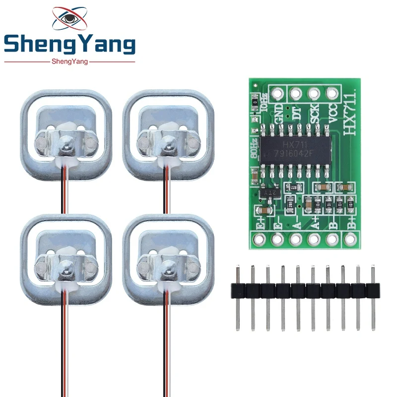 4pcs Human Scale Load Cell Weight Sensors + Hx711 Ad Module Weight ...