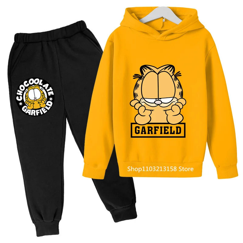 Ropa-de-Garfield-de-dibujos-animados-para-ni-os-traje-de-manga-larga ...