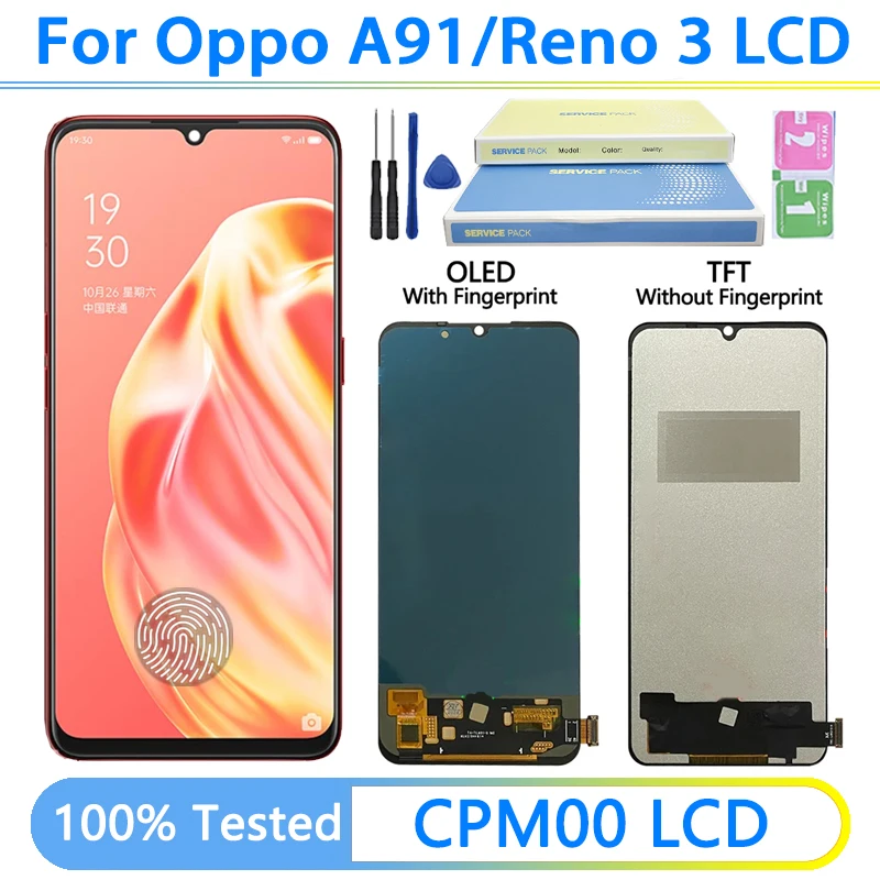 6.4 インチ OPPO A91 液晶 OPPO Reno3 4 グラム CPH2043 PCPM00 CPH2001 CPH2021 ...